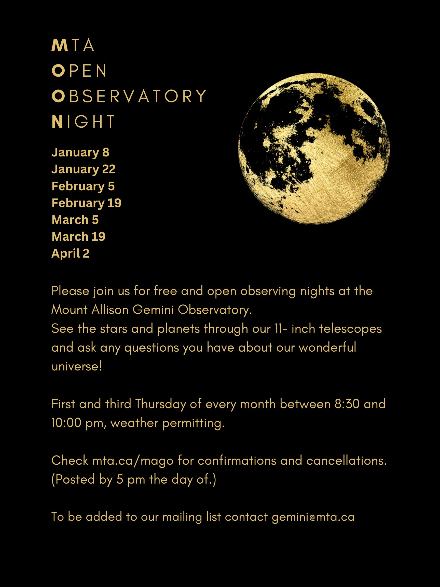 Mount Allison Gemini Observatory | Mount Allison